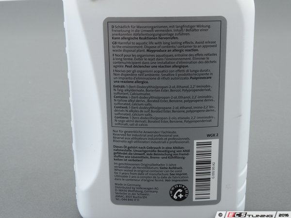 Genuine Volkswagen Audi - G055515A2 - Transfer Case Oil - priced each ...