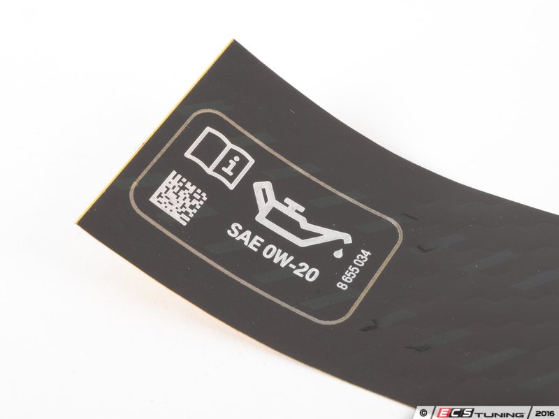 Genuine BMW - 71228655034 - LABEL "ENGINE OIL" (71-22-8-655-034)