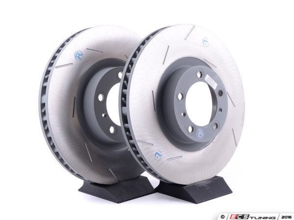 Genuine Porsche - 97035140300KT - Original Front Slotted Brake Rotors ...