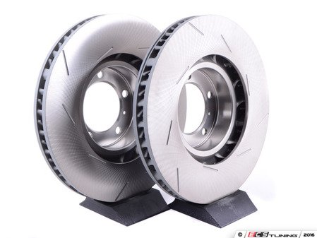 Genuine Porsche - 97035140300KT - Original Front Slotted Brake Rotors ...