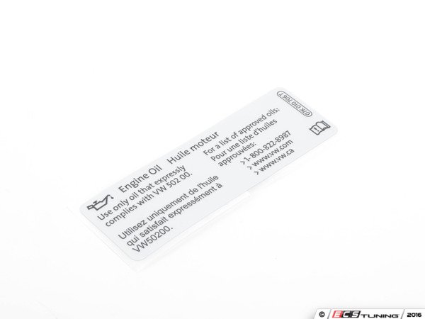 Genuine Volkswagen Audi - 07K010706T - STICKER (07K 010 706 T)
