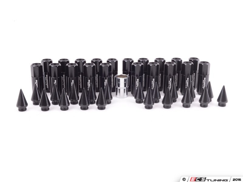 Sickspeed - 20PC60BLKSPKlkM - Locking Spiked Lug Nuts - Black