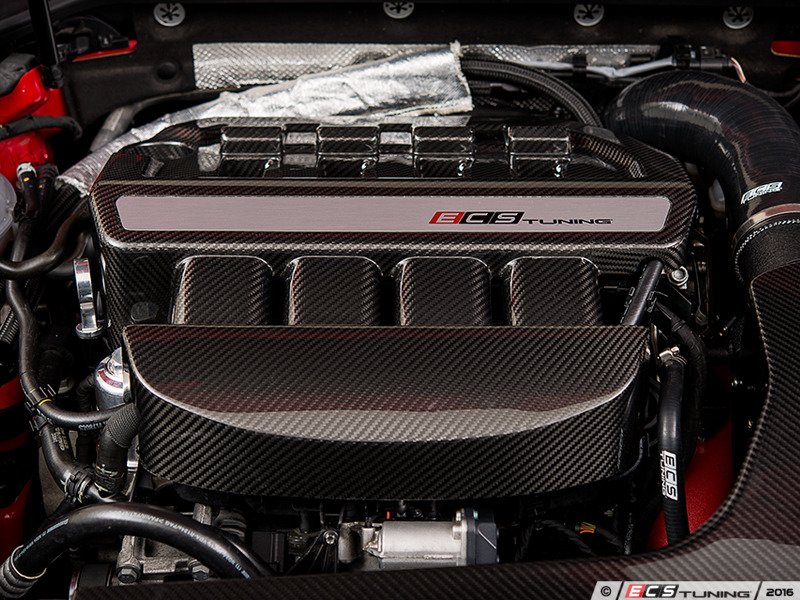 ECS - 015502ECS01 - MK7/8v Gen3 Black Carbon Fiber Engine Cover