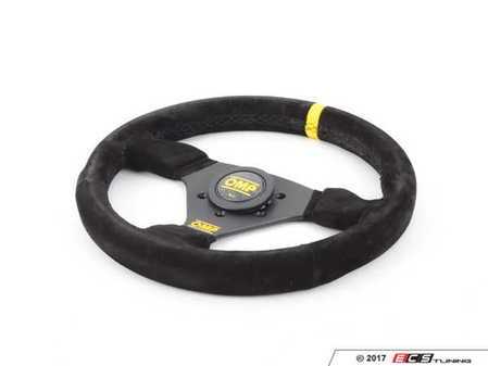 OMP - OD/1975 - Trecento Racing Steering Wheel - Black/Yellow Suede