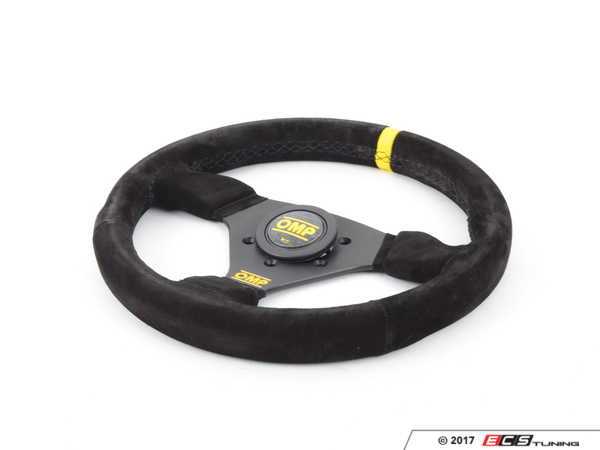 OMP - OD/1975 - Trecento Racing Steering Wheel - Black/Yellow Suede