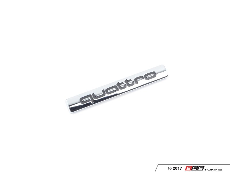 Genuine Volkswagen Audi - 4L08537362ZZ - 'Quattro' Grille Emblem - Chrome