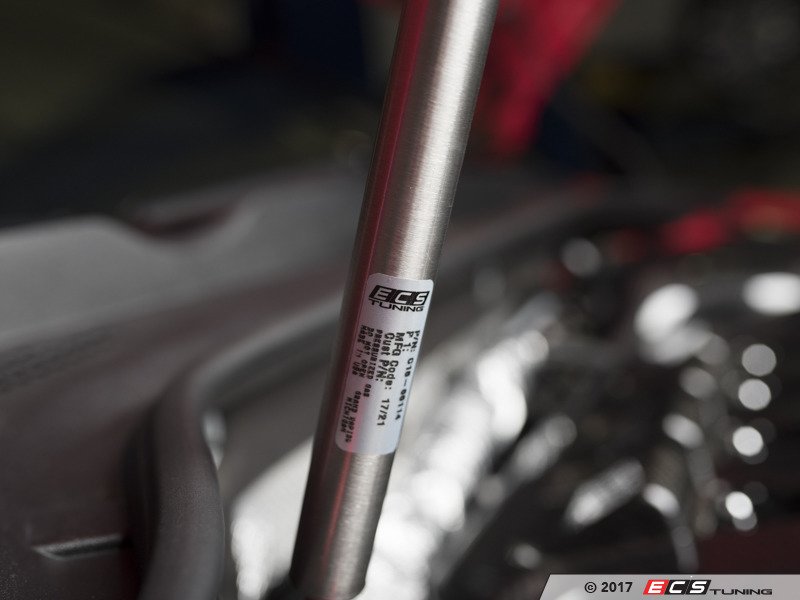 ECS News - ECS Brushed Stainless Steel Hood Strut for your VW MK7