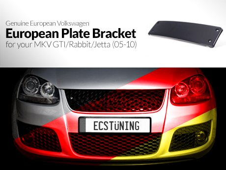 ECS News - European Plate Bracket - VW MKV GTI/Rabbit/Jetta