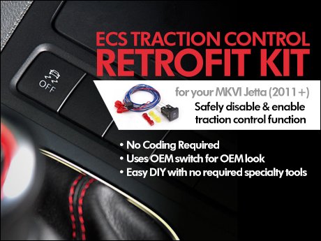 ECS News - Traction Control Button Retrofit Kit for VW MKVI Jetta