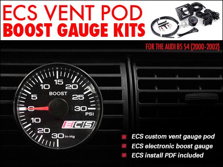 ECS News - ECS Vent Pod Boost Gauge Kits for AUDI B5 S4