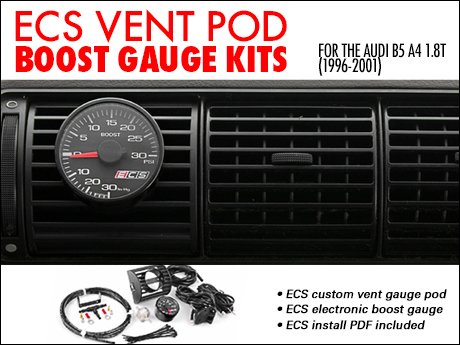 ECS News - ECS Vent Pod Boost Gauge Kits for AUDI B5 A4