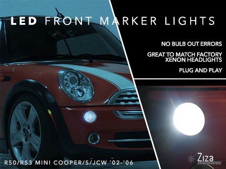 ECS News - R50/R53 MINI Cooper Ziza Front Marker LED Lights