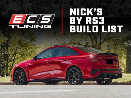 ECS News - New 8Y RS3 Parts - Nicks Build List!