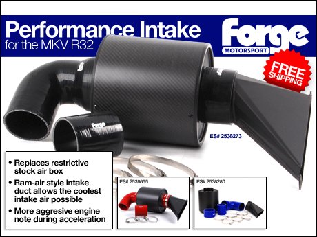 ECS News - MKV R32 Forge Performance Intakes